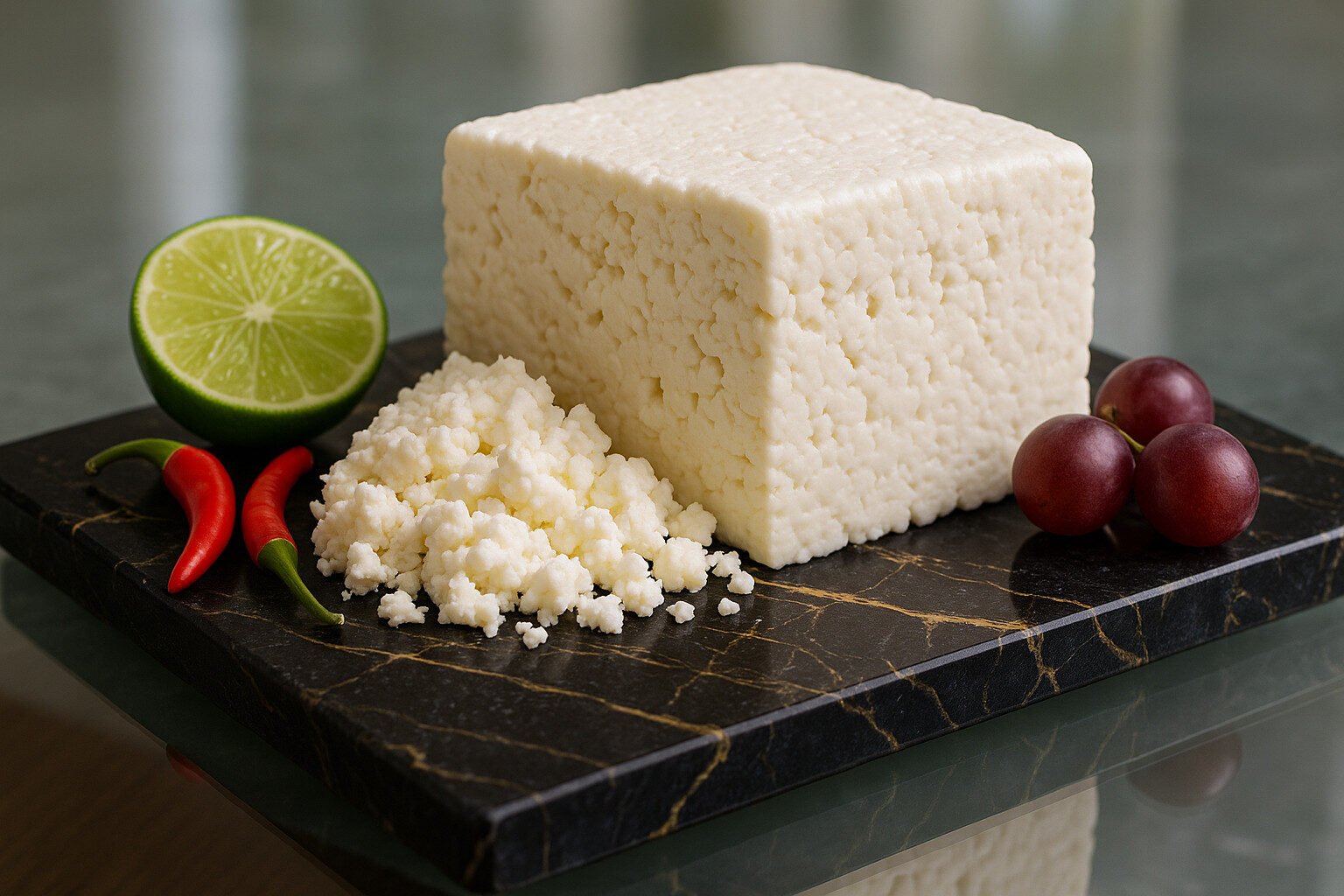 Cotija Cheese: Renowned for its firm, crumbly texture